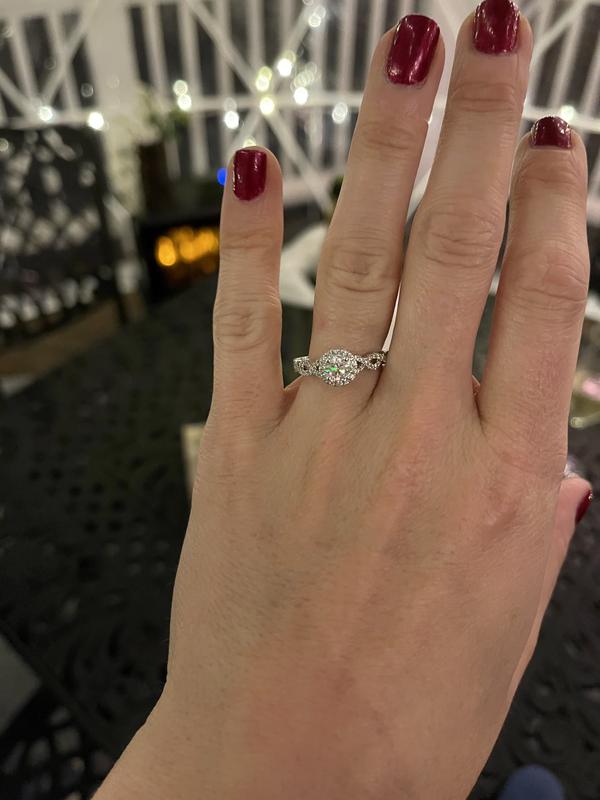 THE LEO First Light Diamond Engagement Ring 7/8 ct tw 14K White Gold | Kay