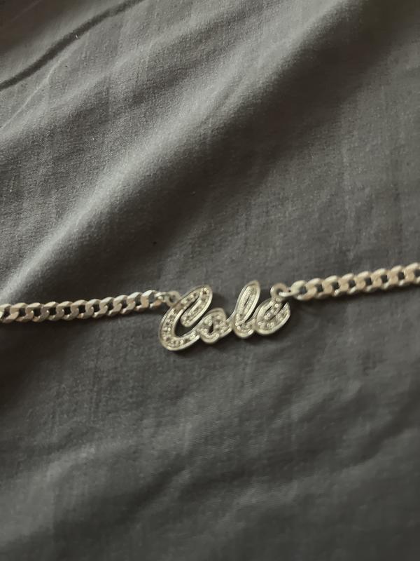 Diamond Large Script Name Necklace 1/4 ct tw Sterling Silver 18" | Kay