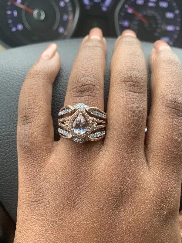 Diamond Enhancer Ring 1/3 ct tw Round-cut 14K Two-Tone Gold | Kay