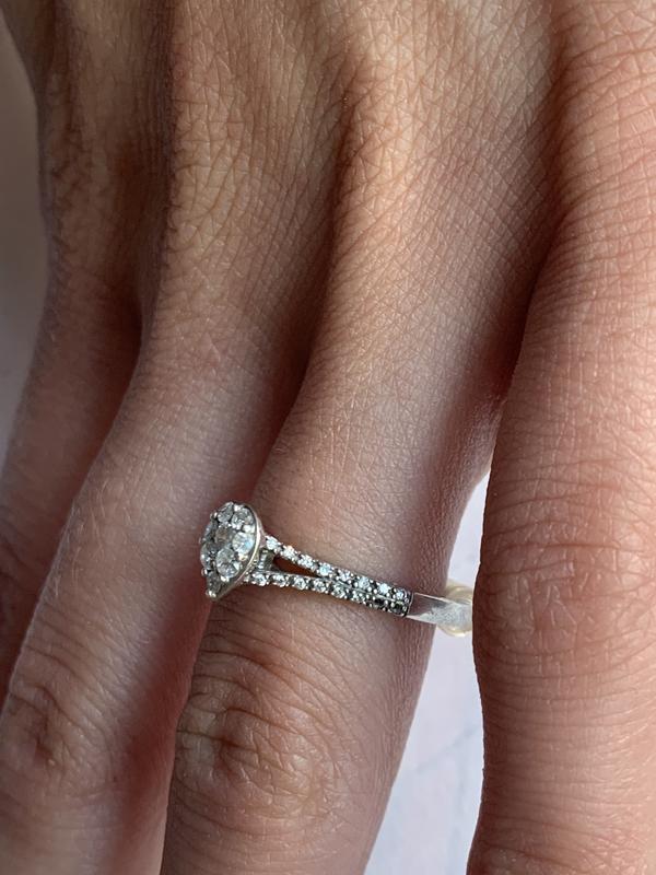Multi-Diamond Teardrop Promise Ring 1/4 ct tw Sterling Silver | Kay