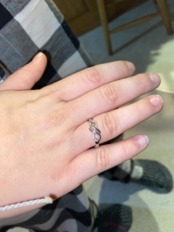 Infinity Symbol Ring 1/15 ct tw Diamonds Sterling Silver | Kay