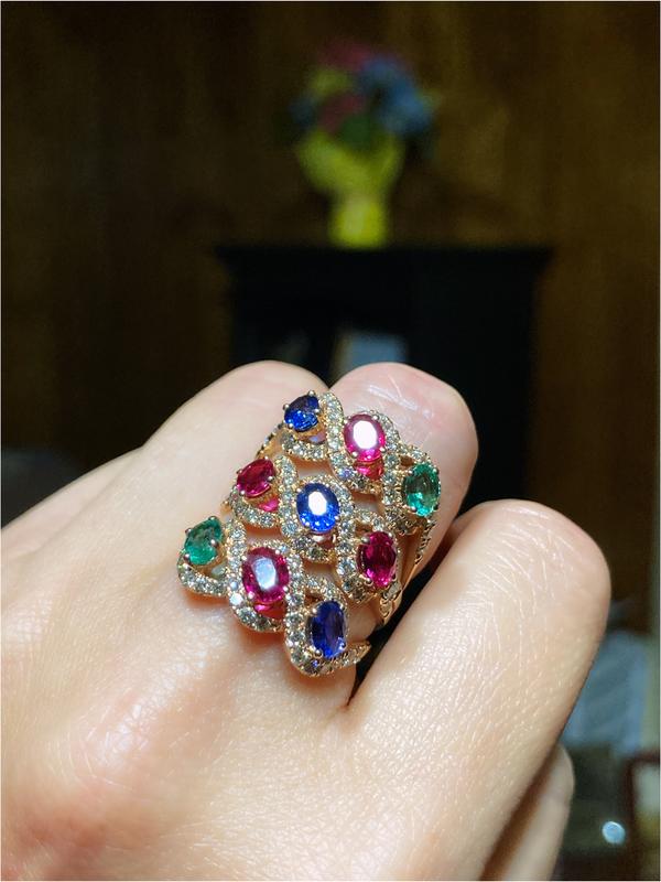 Le Vian Creme Brulee Multi-Gemstone Ring 1-3/4 ct tw Diamonds 14K ...