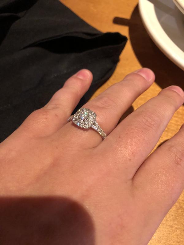 THE LEO First Light Diamond Engagement Ring 1 ct tw 14K White Gold | Kay