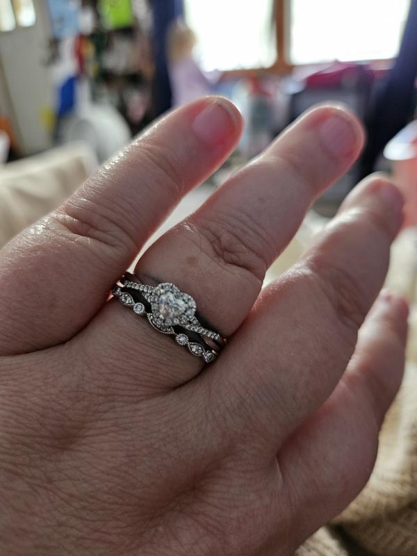 Now + Forever Diamond Anniversary Band 1/10 ct tw Round-cut 10K White ...