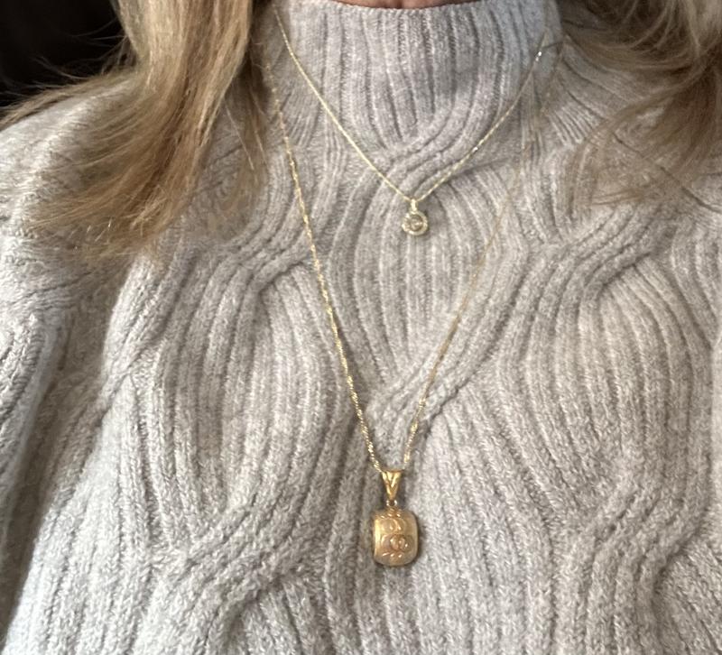 Unstoppable Love Round-Cut Diamond Necklace 1/3 ct tw 10K Yellow Gold ...