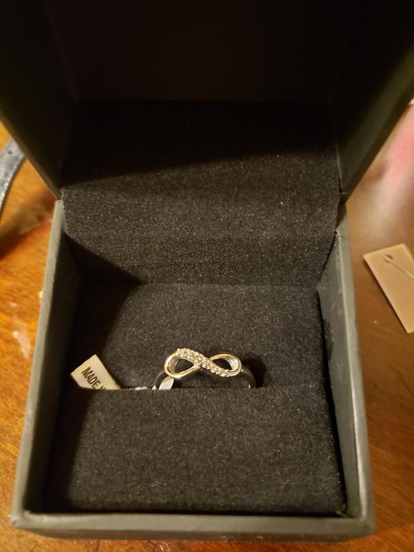 Diamond Infinity Ring 1/20 ct tw Round-cut 10K White Gold | Kay