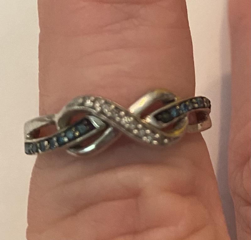 Infinity Symbol Ring 1/8 ct tw Diamonds Sterling Silver | Kay