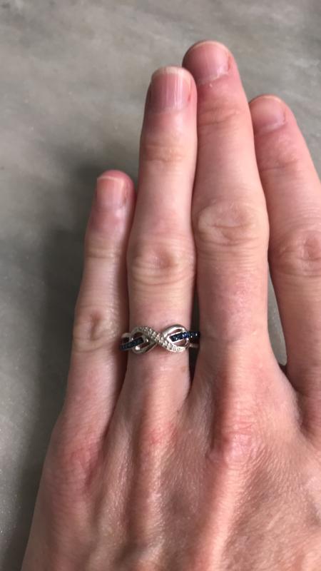 Infinity Symbol Ring 1/8 ct tw Diamonds Sterling Silver | Kay