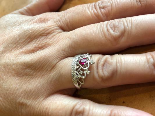 Lab-Created Ruby Crown Ring Sterling Silver | Kay