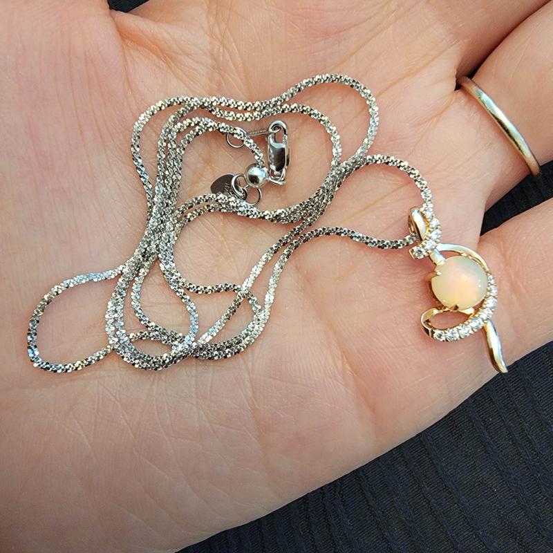 Adjustable Chain Necklace Solid 14K White Gold 20" | Kay