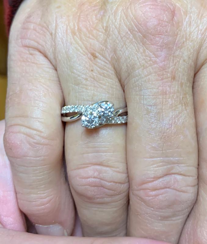 Ever Us Two-Stone Diamond Ring 1 ct tw Round-cut 14K White Gold | Kay