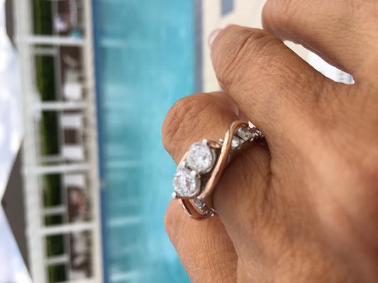 Ever Us Two-Stone Ring 2 ct tw Diamonds 14K Two-Tone Gold | Kay