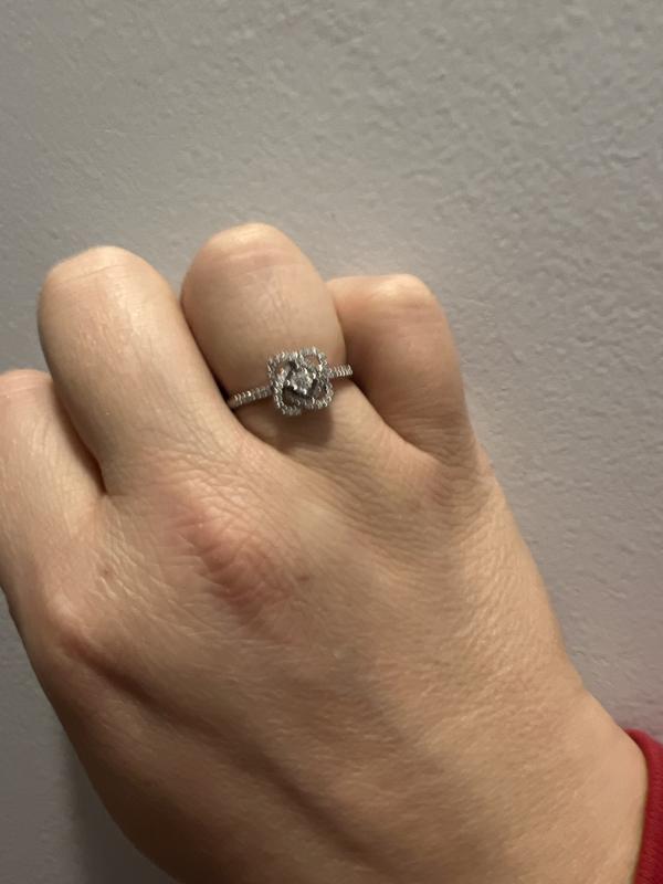 Center of Me Diamond Ring 1/5 ct tw 10K White Gold | Kay