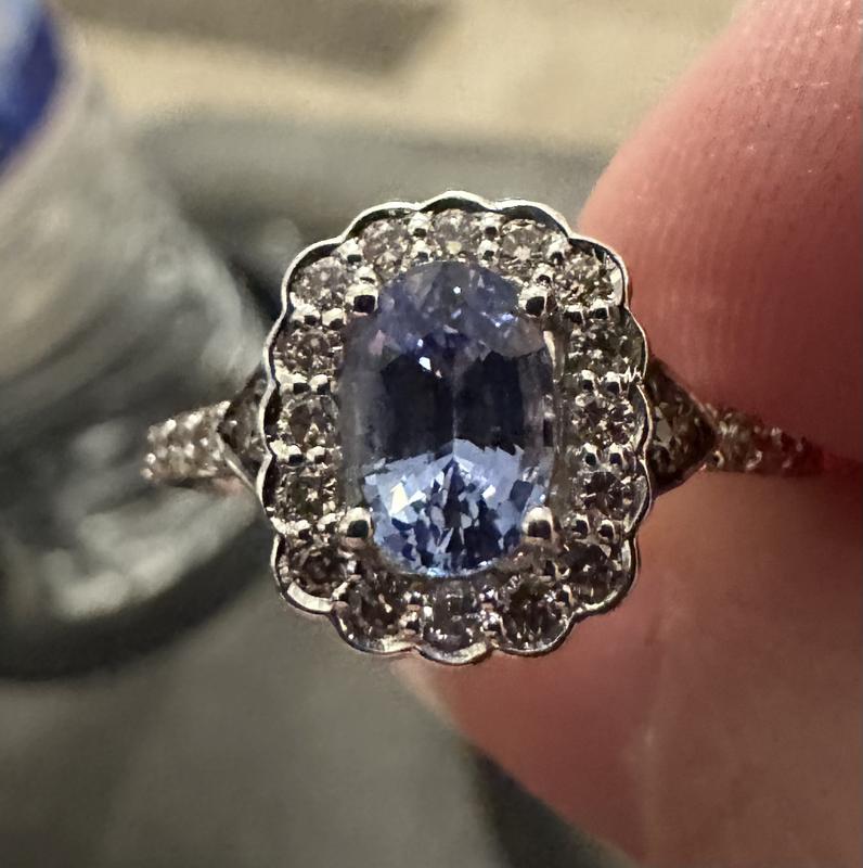 Le Vian Creme Brulee Blue Sapphire Ring 1/2 ct tw Diamonds 14K Vanilla ...