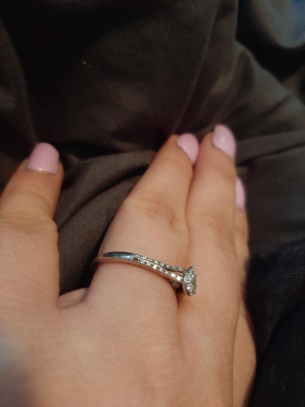 Multi-Diamond Teardrop Promise Ring 1/4 ct tw Sterling Silver | Kay