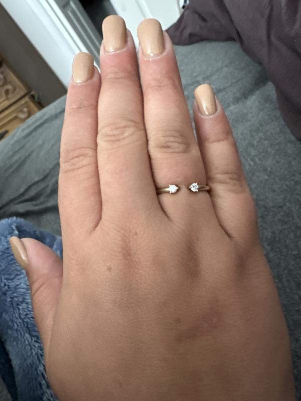 Diamond Deconstructed Ring 1/6 ct tw Round-cut 10K Yellow Gold | Kay