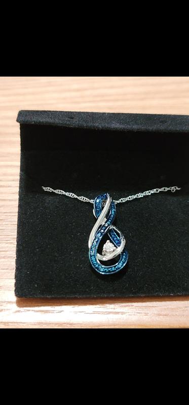 Infinity Symbol Necklace Diamond Accents Sterling Silver 18" | Kay