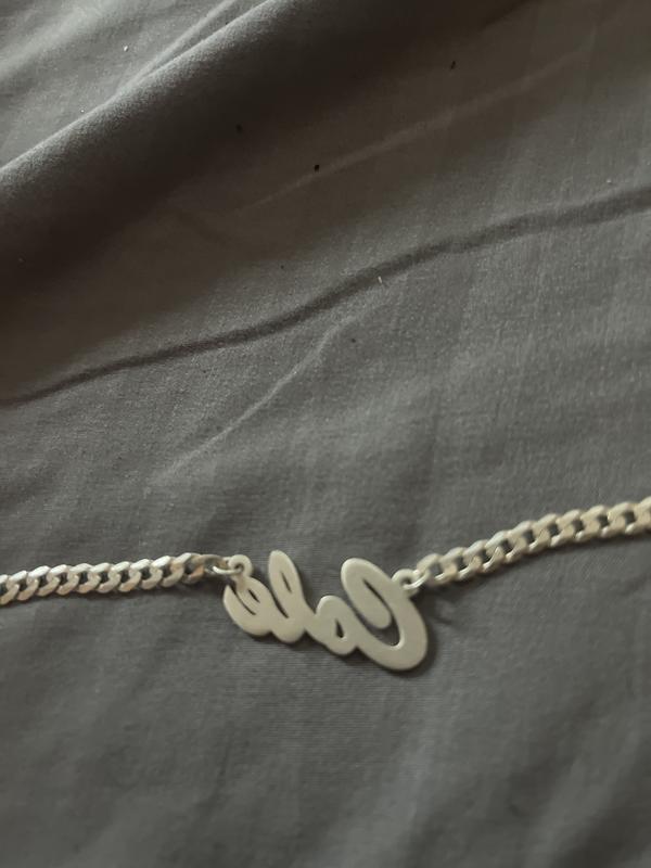 Diamond Large Script Name Necklace 1/4 ct tw Sterling Silver 18" | Kay