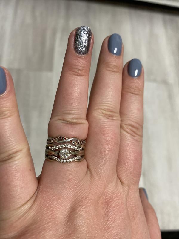 Garnet Dainty Criss Cross Ring Sterling Silver | Kay