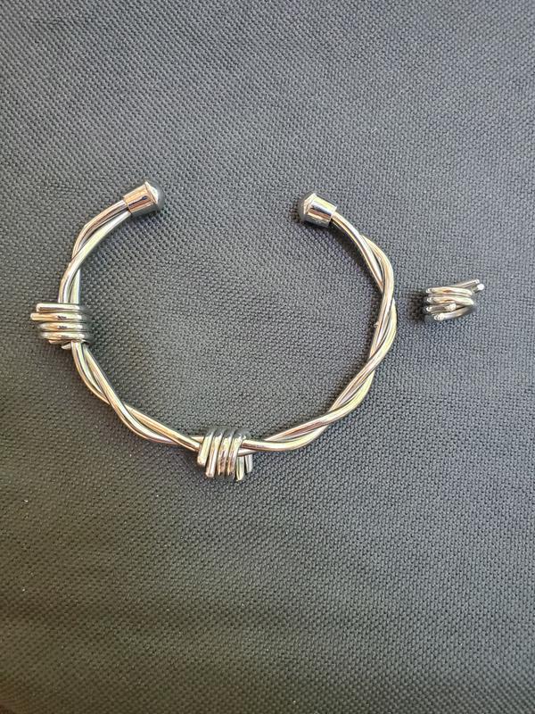 Men's Barb Wire Cuff Bracelet Stainless Steel | Kay