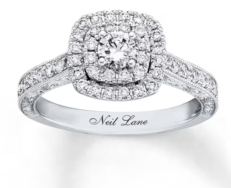 Previously Owned Neil Lane Ring 7/8 ct tw Round-cut Diamonds 14K White ...