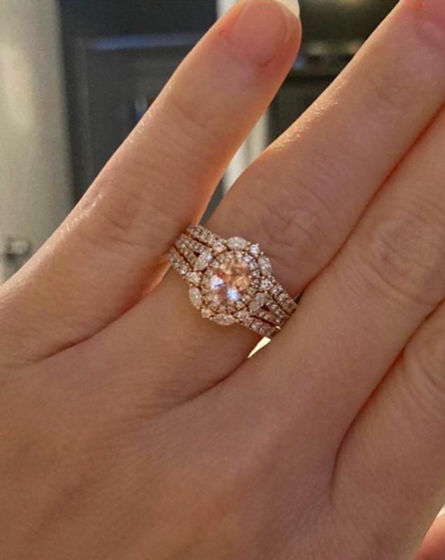 Neil Lane Morganite Engagement Ring 3/4 ct tw Diamonds 14K Rose Gold | Kay