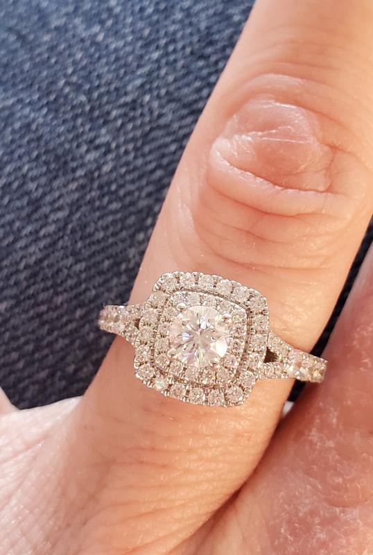 THE LEO First Light Diamond Engagement Ring 1 ct tw 14K White Gold | Kay