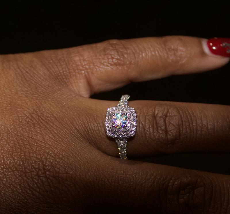 THE LEO First Light Diamond Engagement Ring 1 ct tw 14K White Gold | Kay