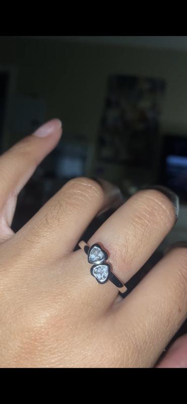 Stackable Heart Ring Aquamarines Sterling Silver | Kay