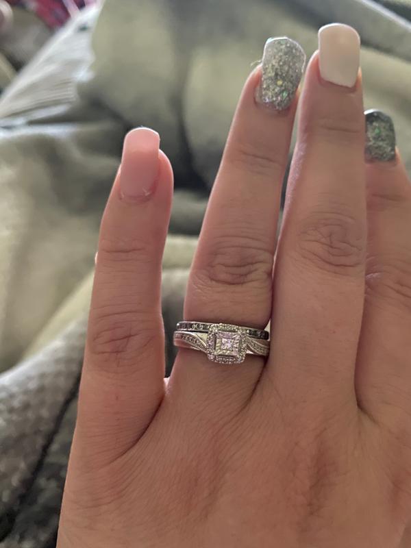 Diamond Promise Ring 1/6 ct tw Princess-cut Sterling Silver | Kay