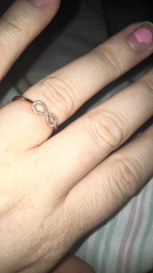 Diamond Infinity Ring 1/15 ct tw Round-cut 10K Rose Gold | Kay