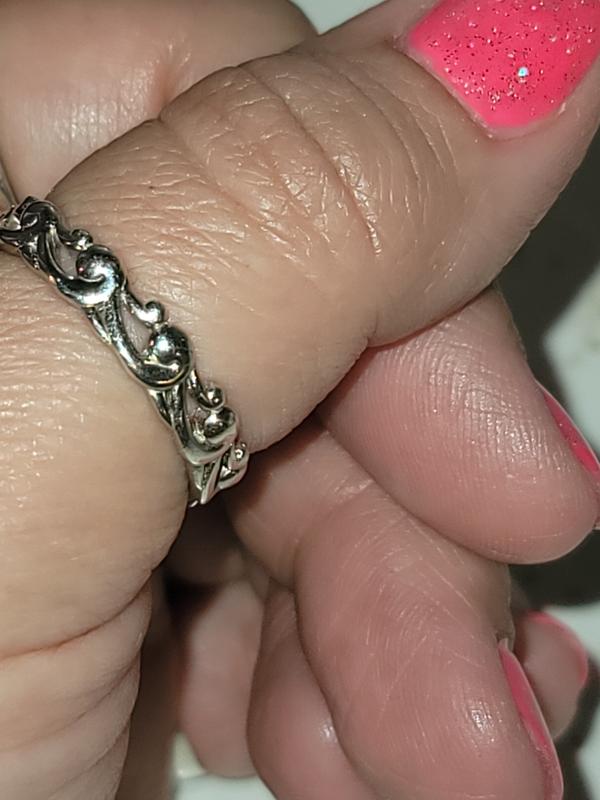 Stackable Ring Scroll Design Sterling Silver | Kay