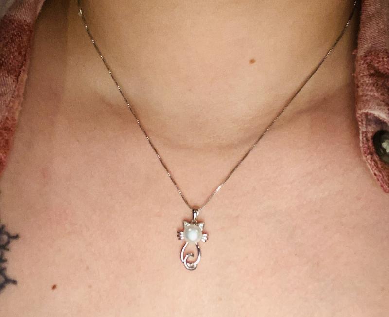 Kitty Necklace Cultured Pearl Sterling Silver | Kay