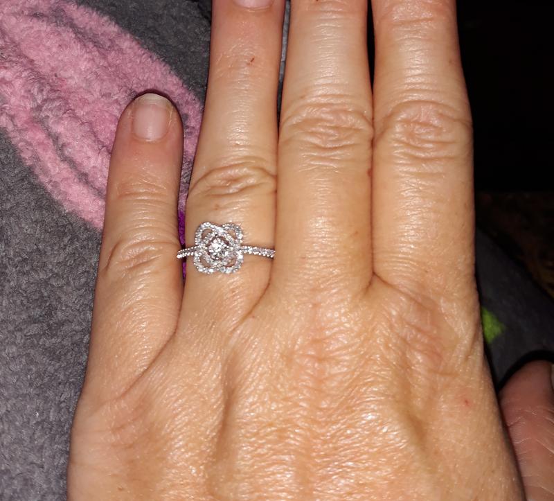 Center of Me Diamond Ring 1/5 ct tw 10K White Gold | Kay