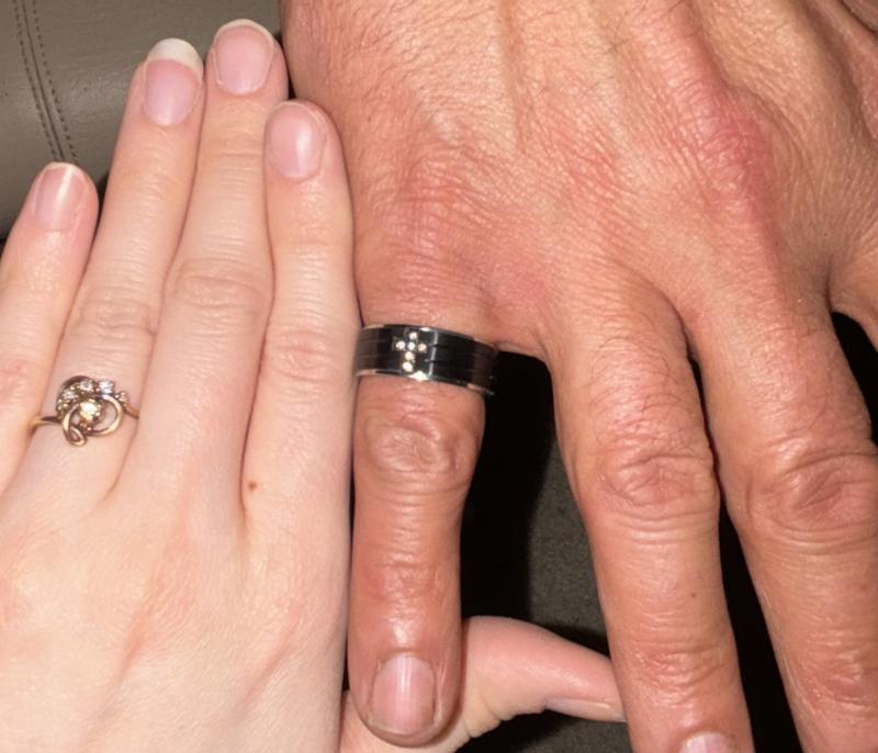 Men's Cross Ring 1/20 ct tw Diamonds Stainless Steel | Kay