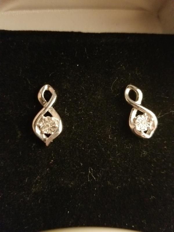 Diamond Earrings Sterling Silver | Kay