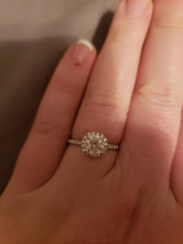 THE LEO First Light Diamond Engagement Ring 1-1/4 ct tw 14K White Gold ...