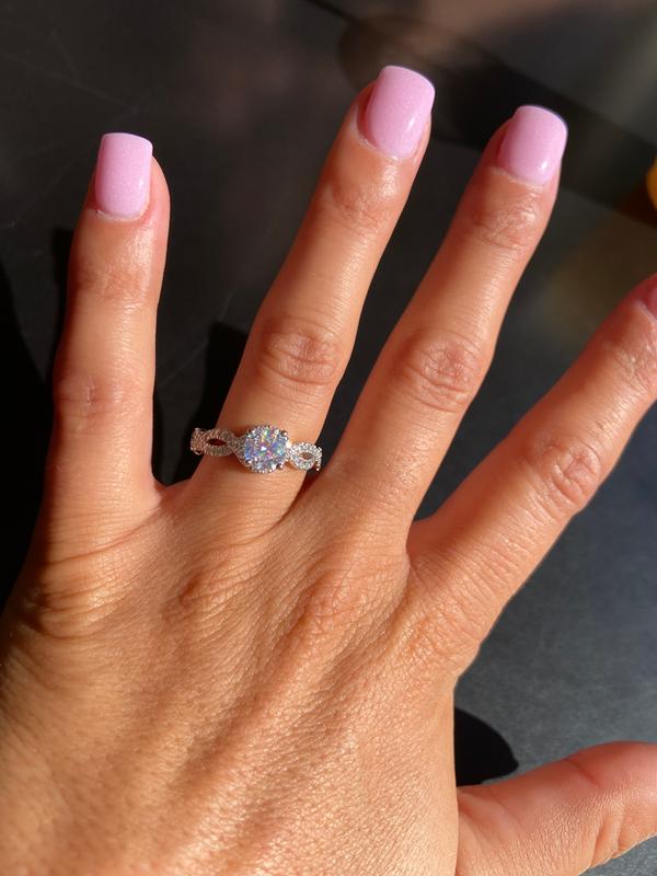 THE LEO First Light Diamond Engagement Ring 1-1/3 ct tw 14K White Gold ...