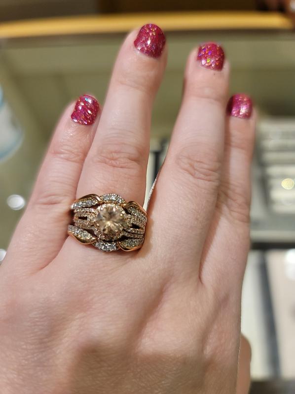 Diamond Enhancer Ring 1/3 ct tw Round-cut 14K Two-Tone Gold | Kay