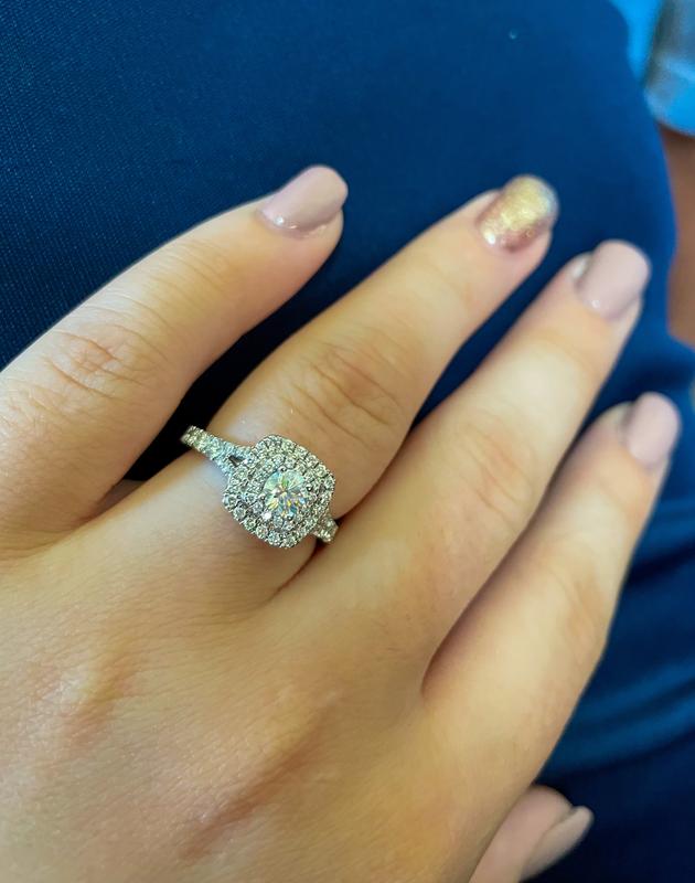 THE LEO First Light Diamond Engagement Ring 1 ct tw 14K White Gold | Kay