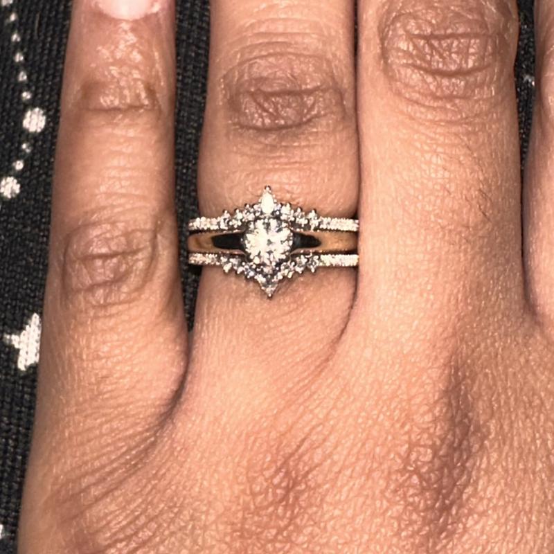 Previously Owned Neil Lane Diamond Enhancer Ring 1/2 ct tw Pear & Round ...