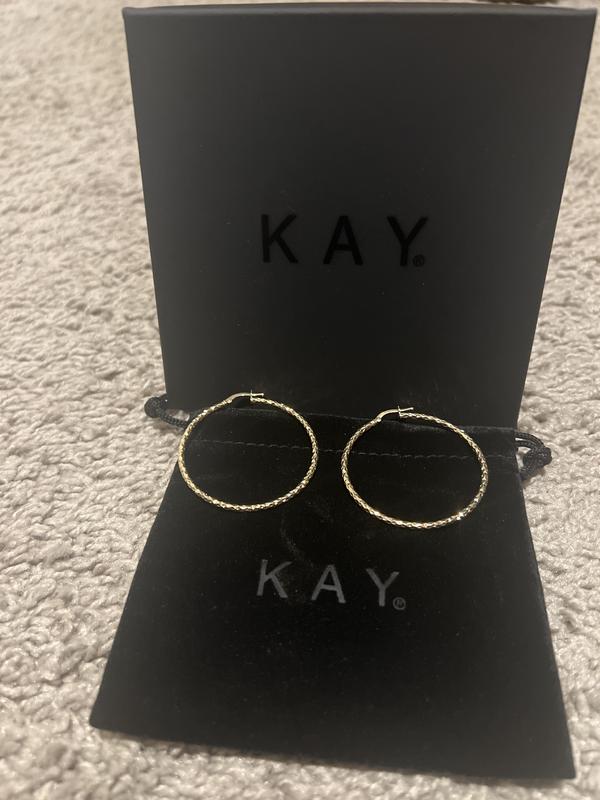 Hoop Earrings 14K Yellow Gold 40mm | Kay