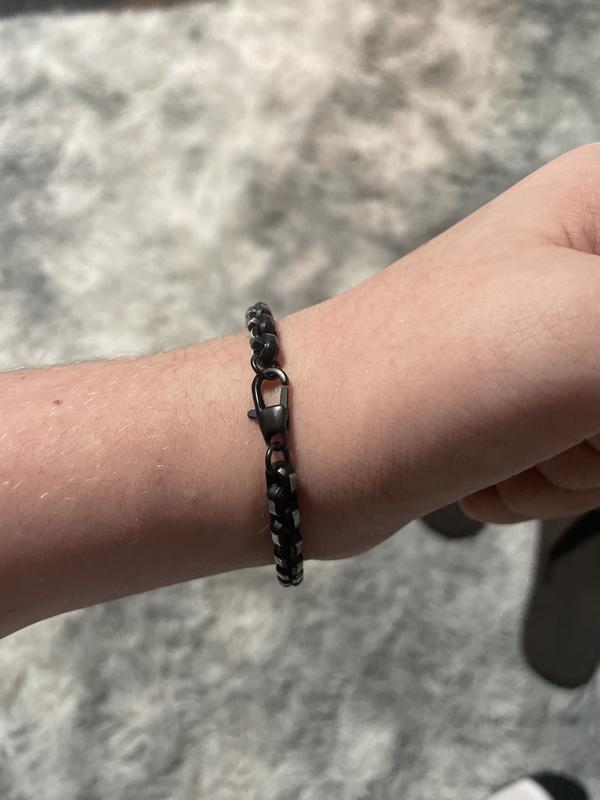 8.5mm Box Chain Bracelet Solid Stainless Steel/Ion Plating 8.5" | Kay