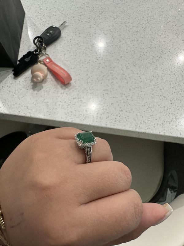 Le Vian Creme Brulee Emerald Ring 3/8 ct tw Diamonds 14K Vanilla Gold ...