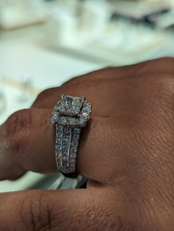 Neil Lane Princess-cut Diamond Engagement Ring 3 ct tw 14K White Gold ...
