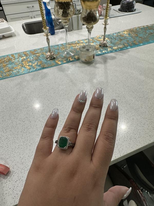 Le Vian Creme Brulee Emerald Ring 3/8 ct tw Diamonds 14K Vanilla Gold ...