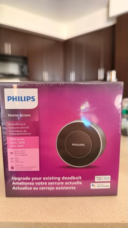 Philips 3000 Retrofit Black Smart Wi-Fi and Electronic Deadbolt Lock in ...