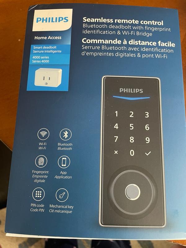 Philips Matte Black Smart Wi-Fi and Bluetooth Touchscreen Keypad ...
