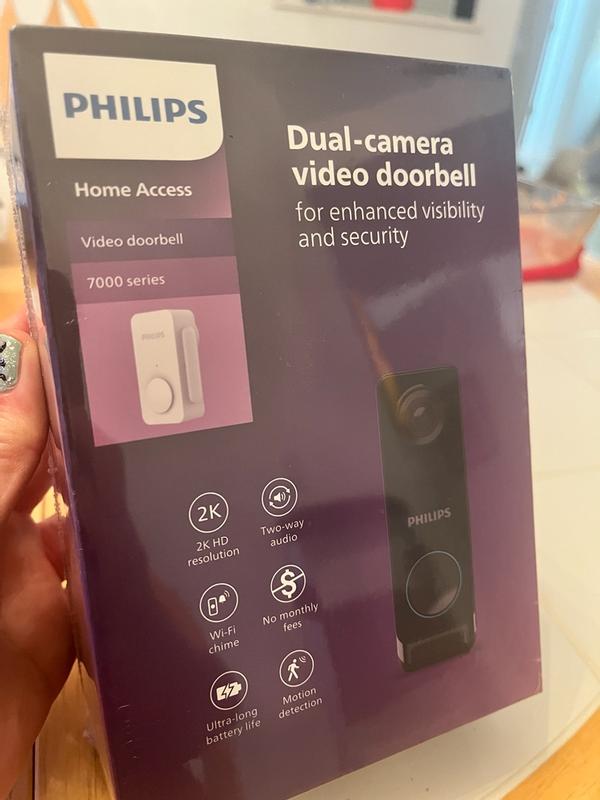 Philips Wired/Wireless Wi-Fi Compatible Smart Compatible Video Doorbell ...