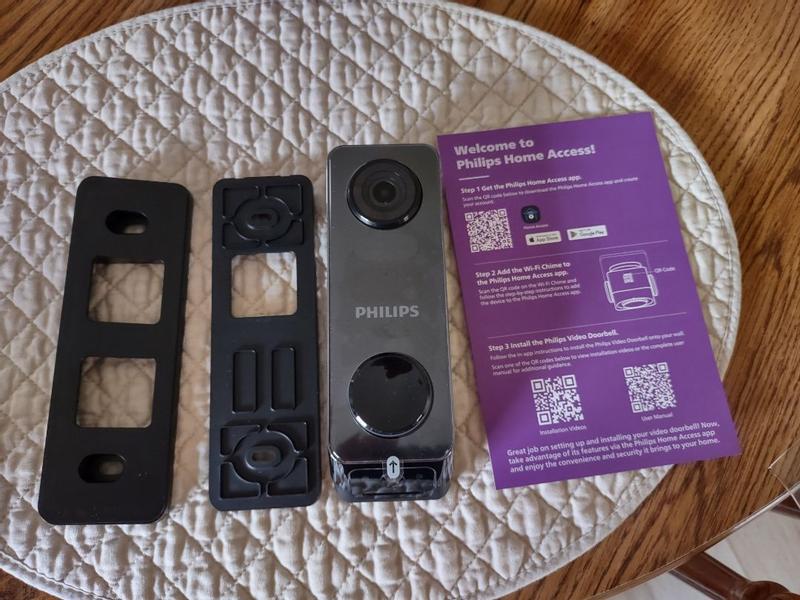 Philips Wired/Wireless Wi-Fi Compatible Smart Compatible Video Doorbell ...